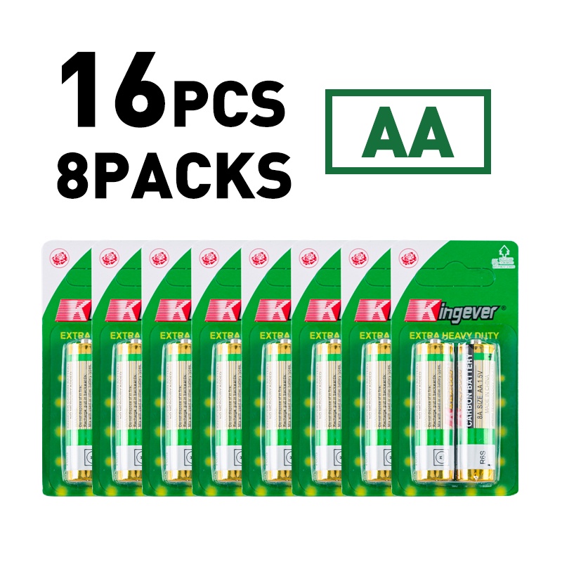 Kingever Extra Heavy Duty Green R6S AA Battery 2pcs/Pack | Shopee ...