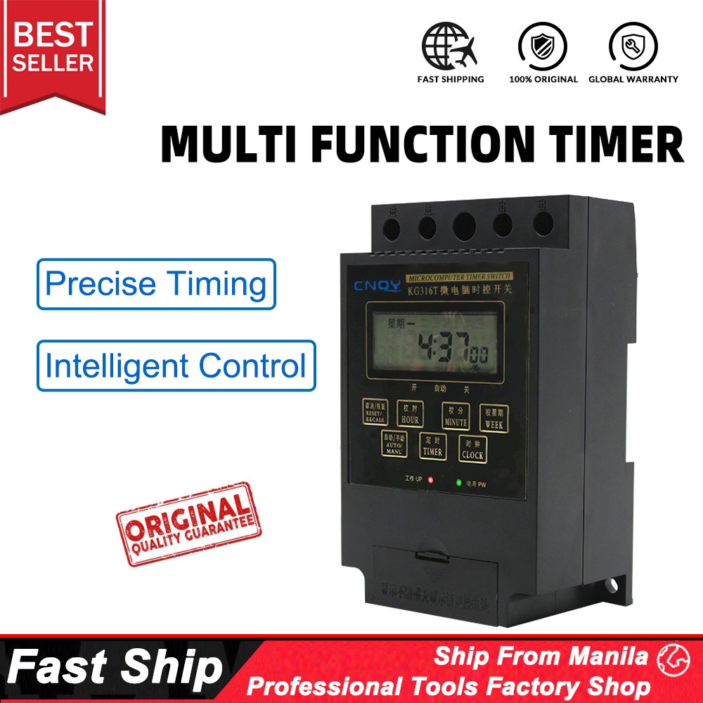 Multifunction Timer Durable KG316T 10A 30A AC 220V Digital Time Switch Weekly Programmable ...