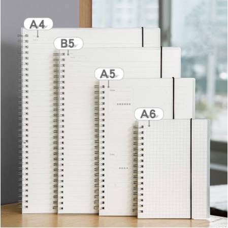 1pc. Spiral Note book Binder PP Notebook Grid Blank Line Dot A5/B5/A6 | Shopee Philippines