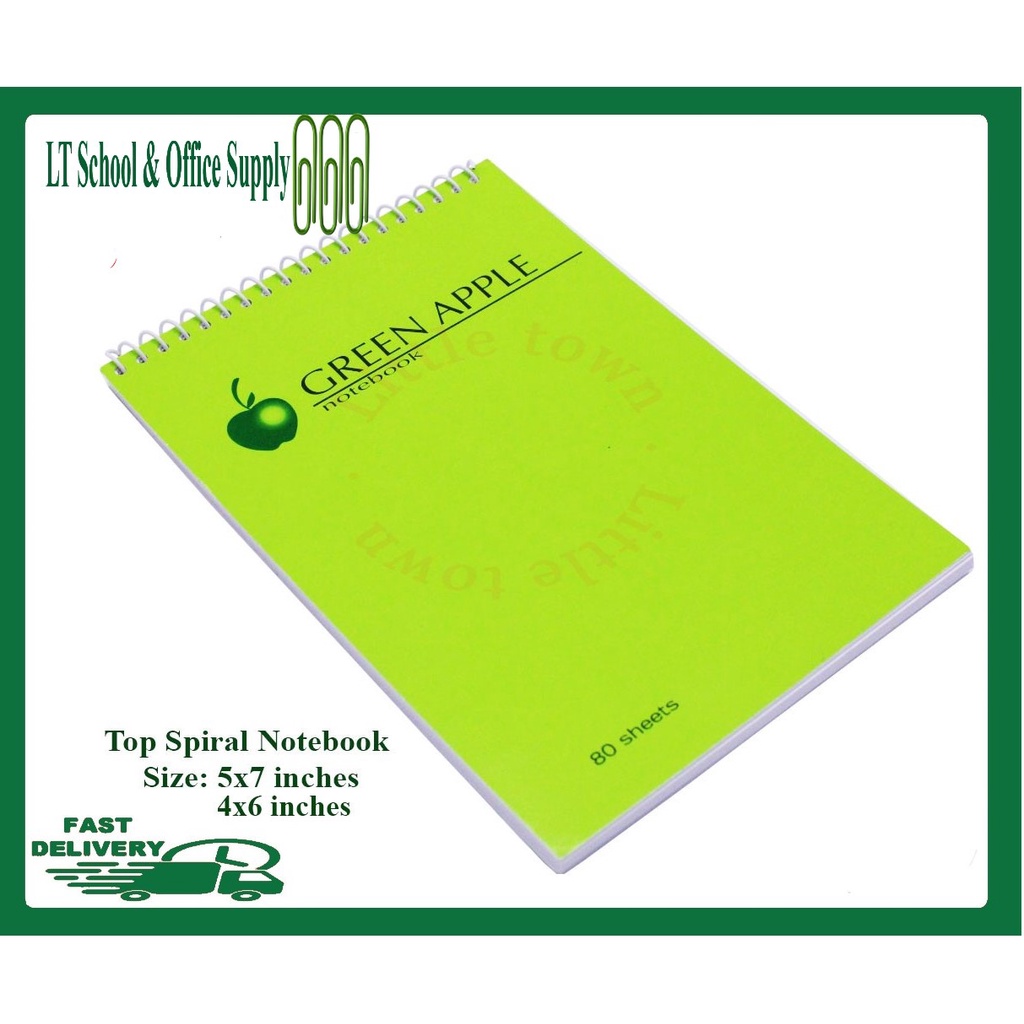 Green Apple Notebook top spiral type 80 Sheets | Shopee Philippines