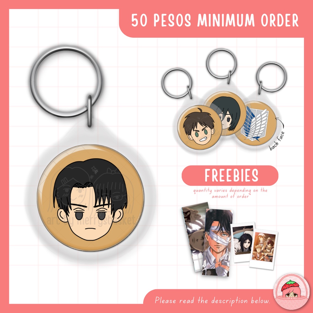 ATTACK ON TITAN ANIME ACRYLIC KEYCHAINS (VER. 1) | Shopee Philippines