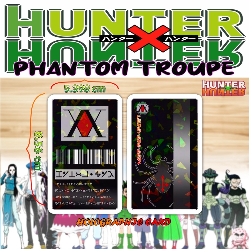 Hunter x hunter holographic hunter license ID broken glass design card ...