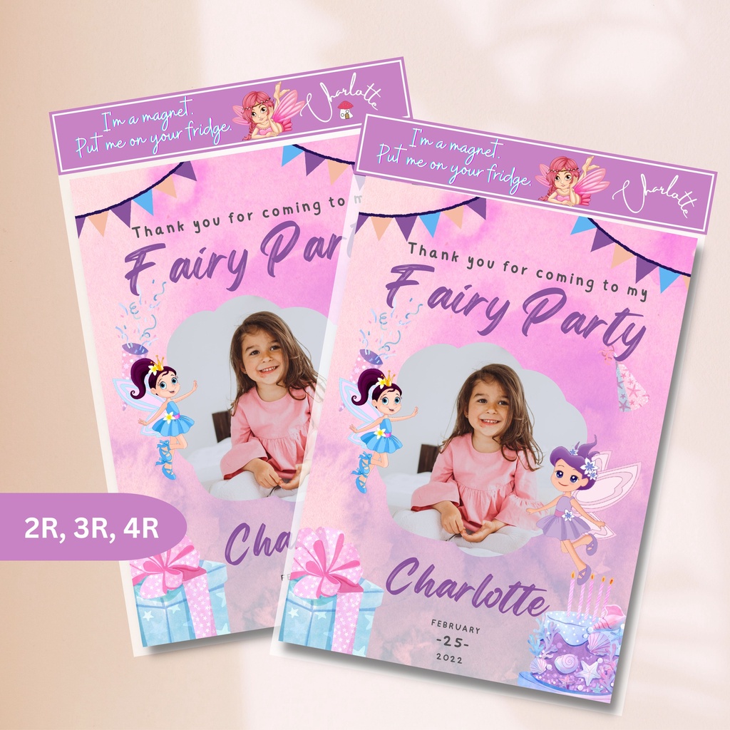 COD 2R, 3R, 4R customized glittery ref magnet (FREE LAYOUT) | Shopee ...