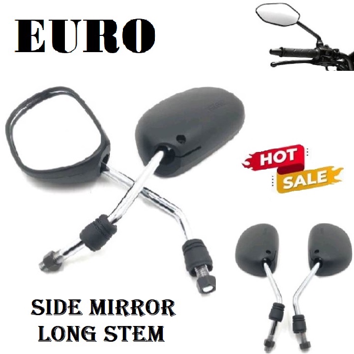 EURO Rapido Motorcycle BIG SIDE MIRROR LONG STEM |HIGH QUALITY ...