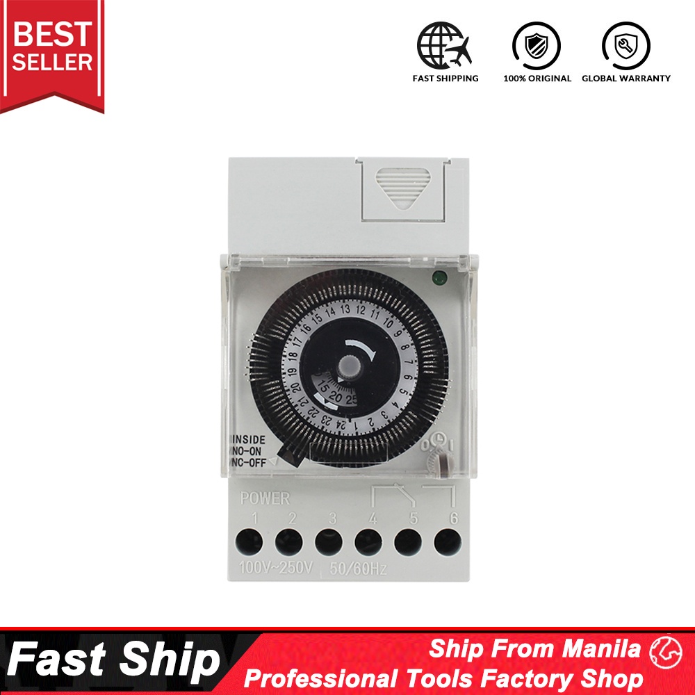 COOFARI Timer Switch TB370 Time Switch TB-370 24-Hours Timer 24 Hour ...