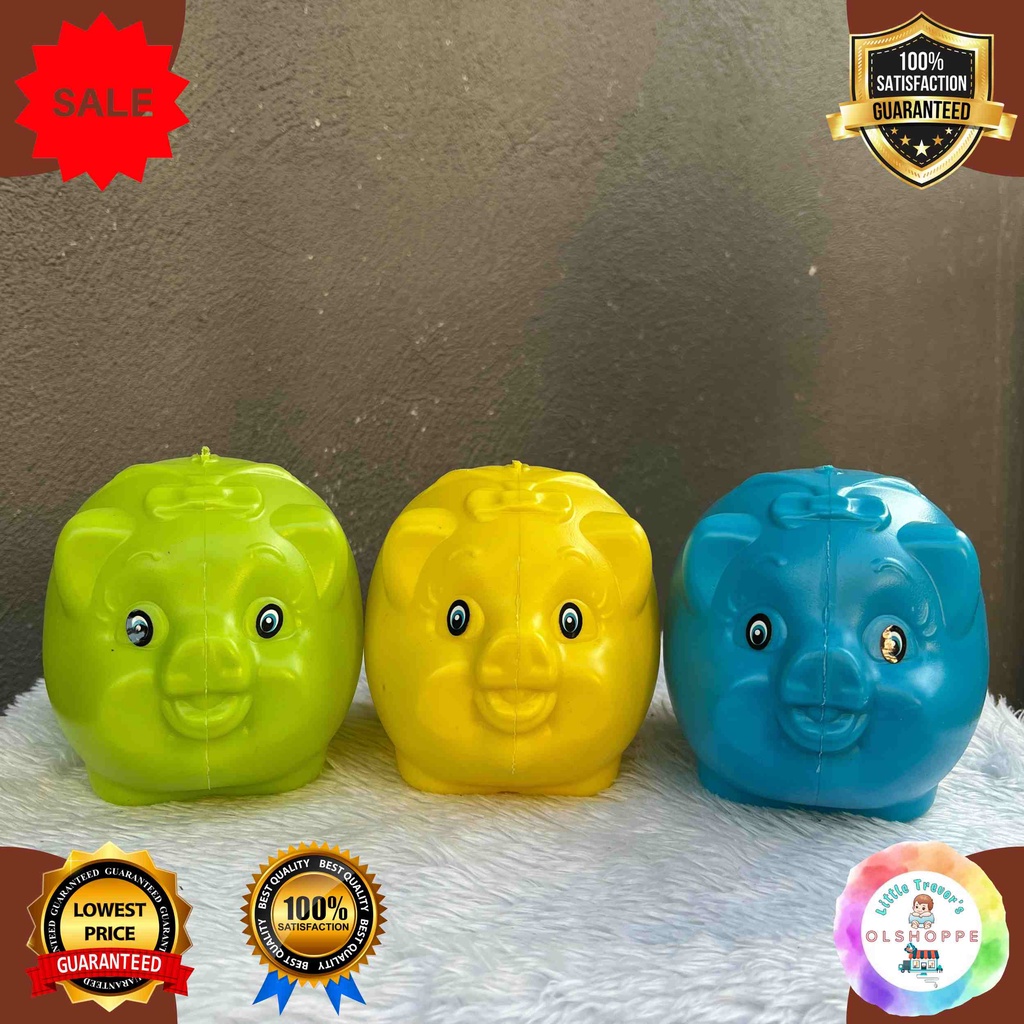 small Cute Alkansya Plastic Piggy Bank Small | Shopee Philippines