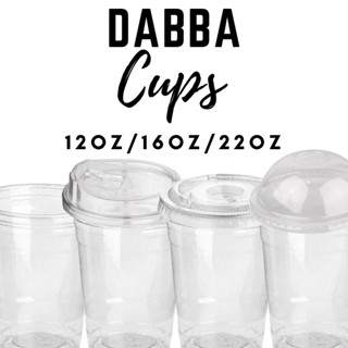 Dabba Cups, Dabba Lids Strawless / Flat / Dome 50 PCS Plastic for ...