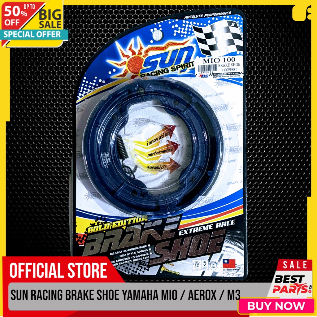 SUN RACING BRAKE SHOE for YAMAHA MIO I 125 M3 / AEROX / SNIPER 135 ...