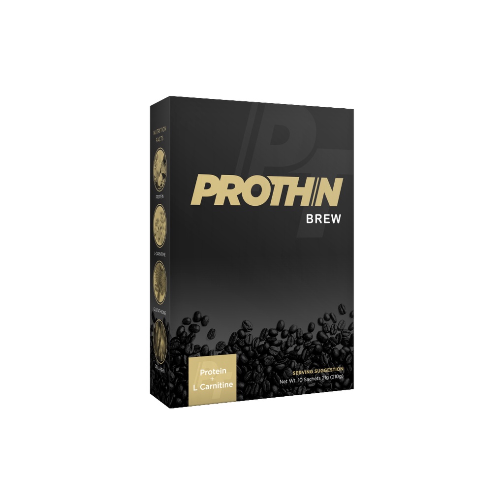 {1 Sachet only} Prothin Brew, Coffee with L-Carnitine 1 sachet (21g ...
