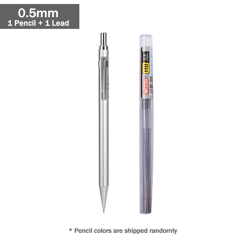 HGS 1PC Metal Mechanical Pencil HB 0.5/0.7 Simple Automatic Pen Press ...