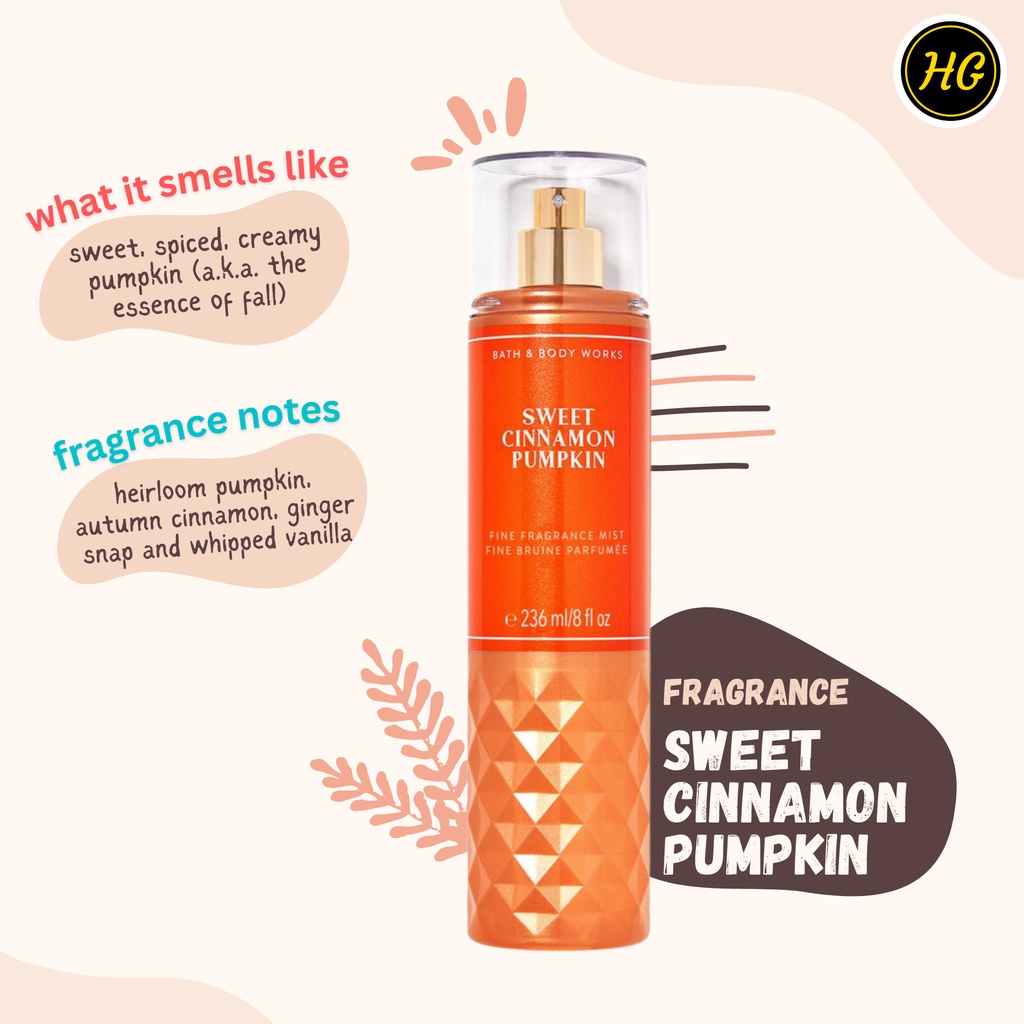 Bath and Body Works Sweet Cinnamon Pumpkin Fine Fragrance Mist 236mL | Shopee Philippines