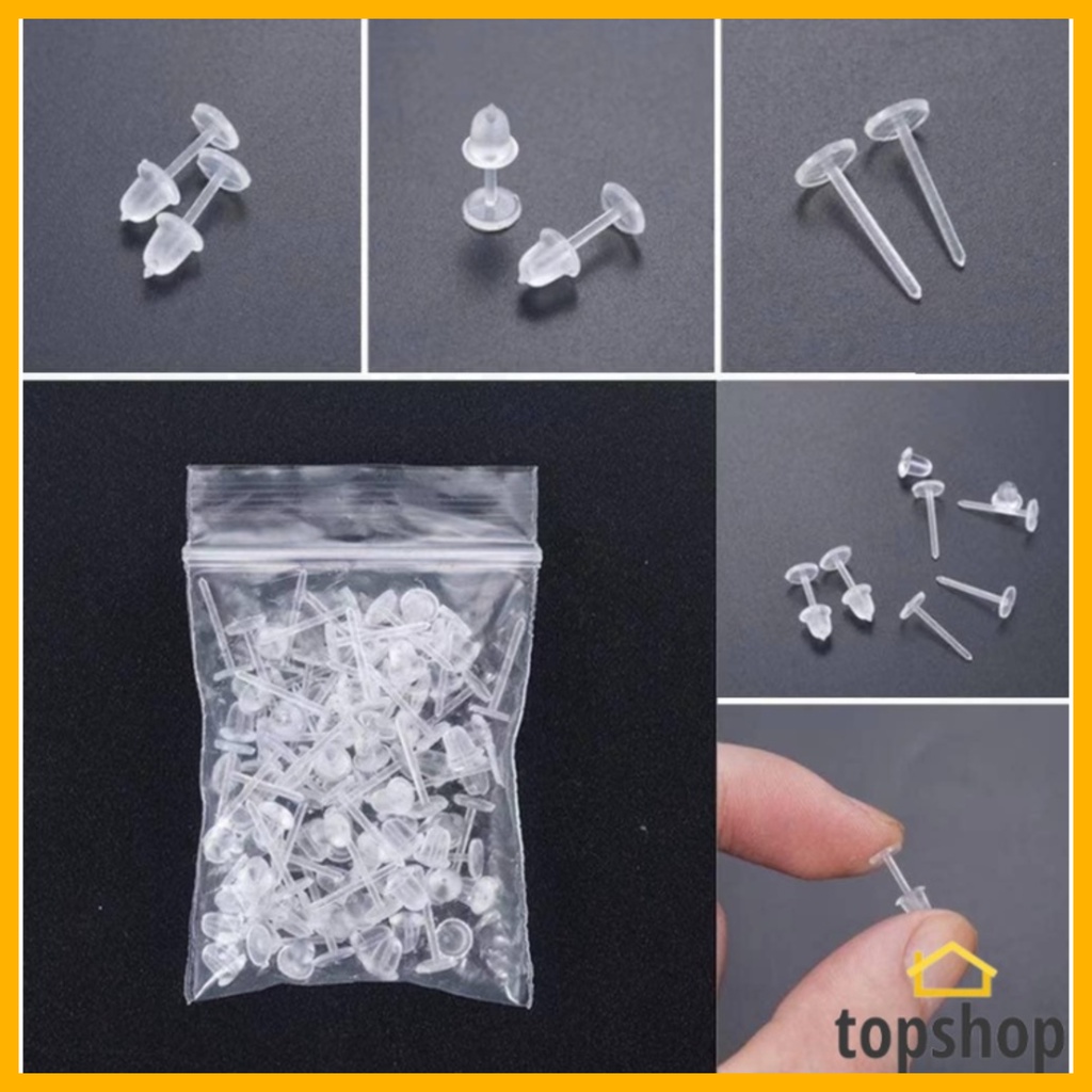 TOPSHOP 15 Pairs Anti Allergy Transparent Ear Studs Hypoallergenic ...