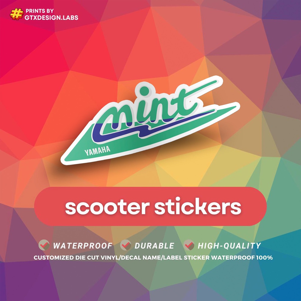 Yamaha Mint 50cc Decal Sticker WITH FREEBIES 1Set or 1Pair Left and ...
