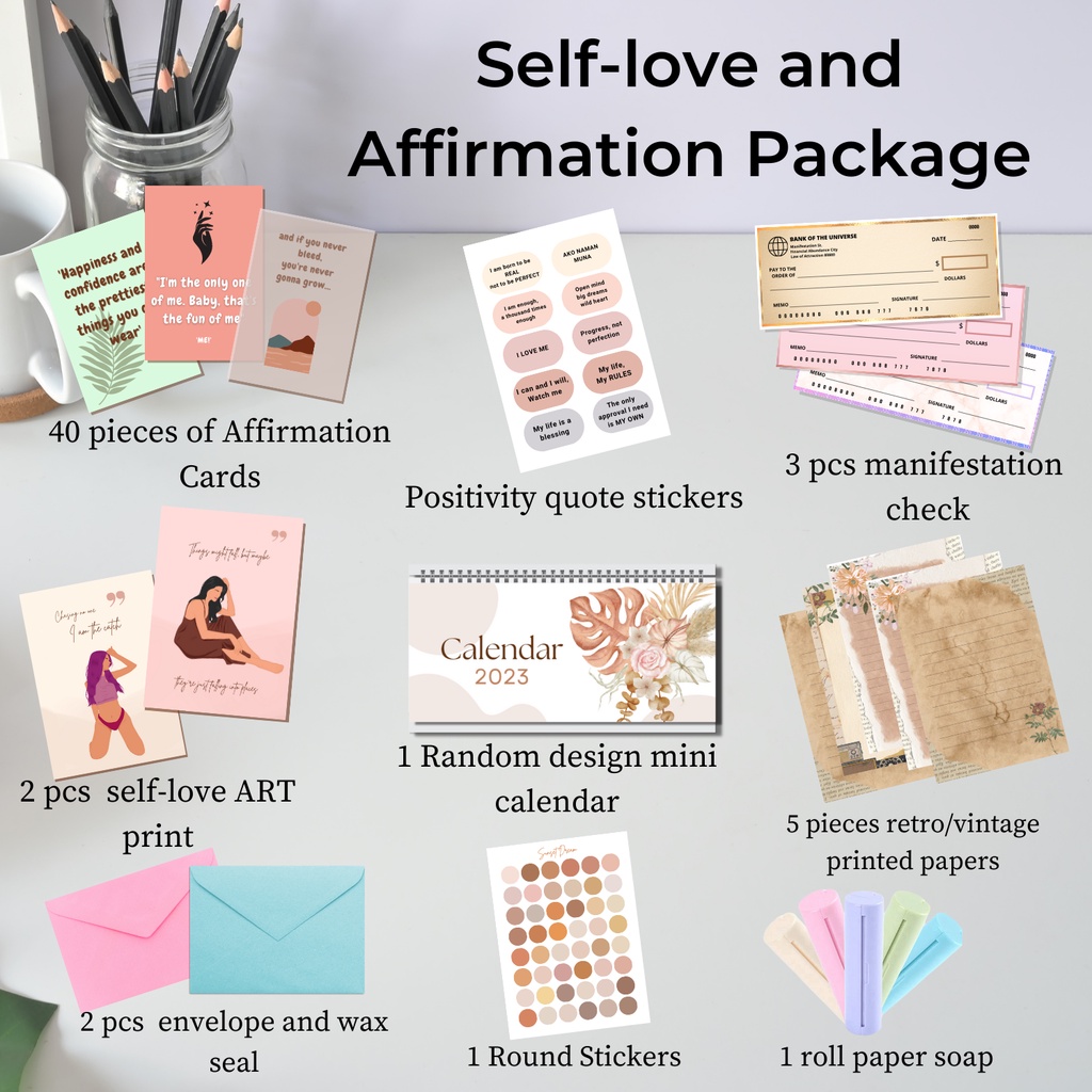 Positivity and Affirmation Package | SELF-LOVE | Shopee Philippines