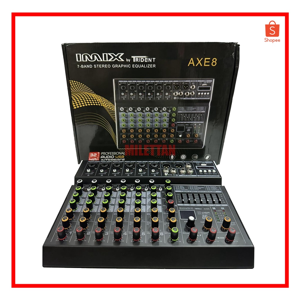 IMIX by Trident AXE8 8-Channel Mixer with 7-Band Stereo Graphic ...