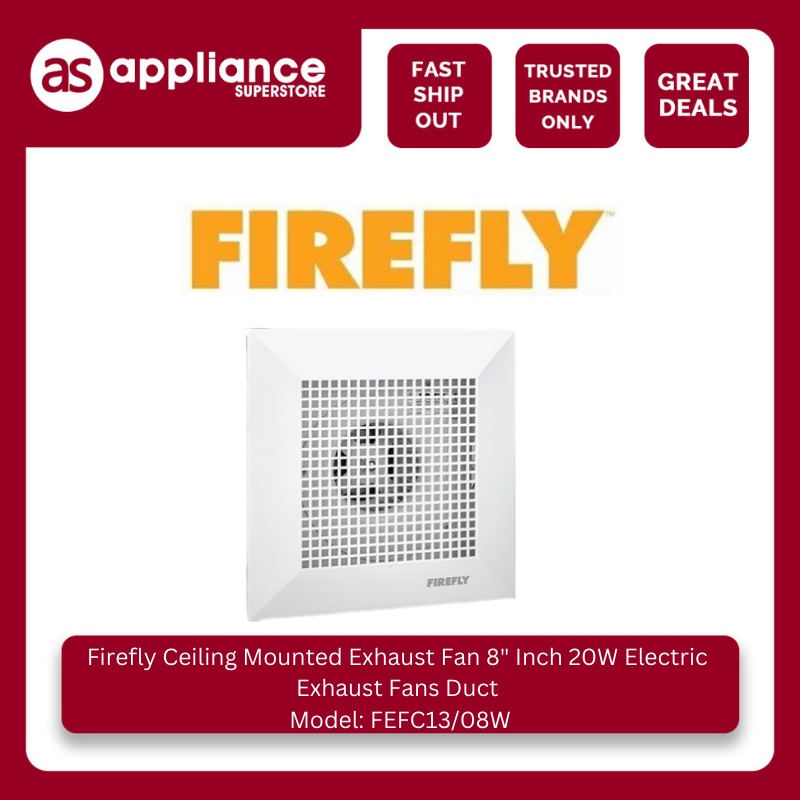 Firefly Ceiling Mounted Exhaust Fan 8'' 20w Exhaust Fan Duc | Shopee ...
