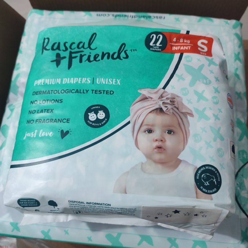 22pcs Rascal + Friends Premium Diapers Small Taped | Shopee Philippines