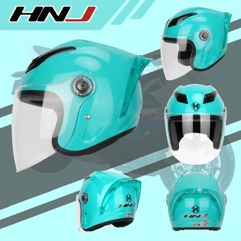 Motorcycle Helmet HNJ 518 Pro Half Face For Women Plain Color | Shopee ...
