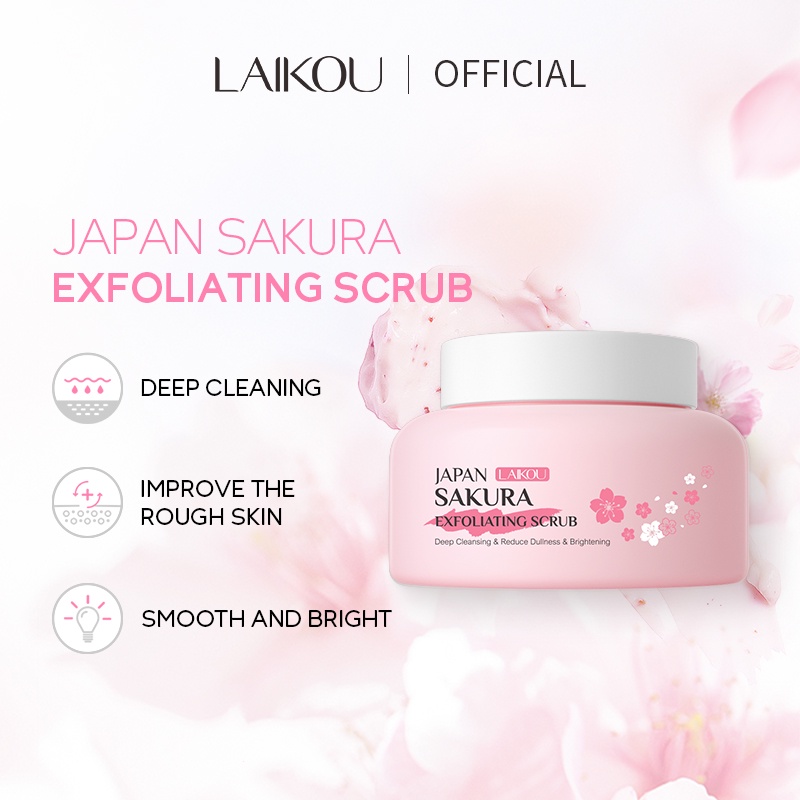 LAIKOU Japan Sakura Exfoliating Scrub Smoothing Brightening Deep ...