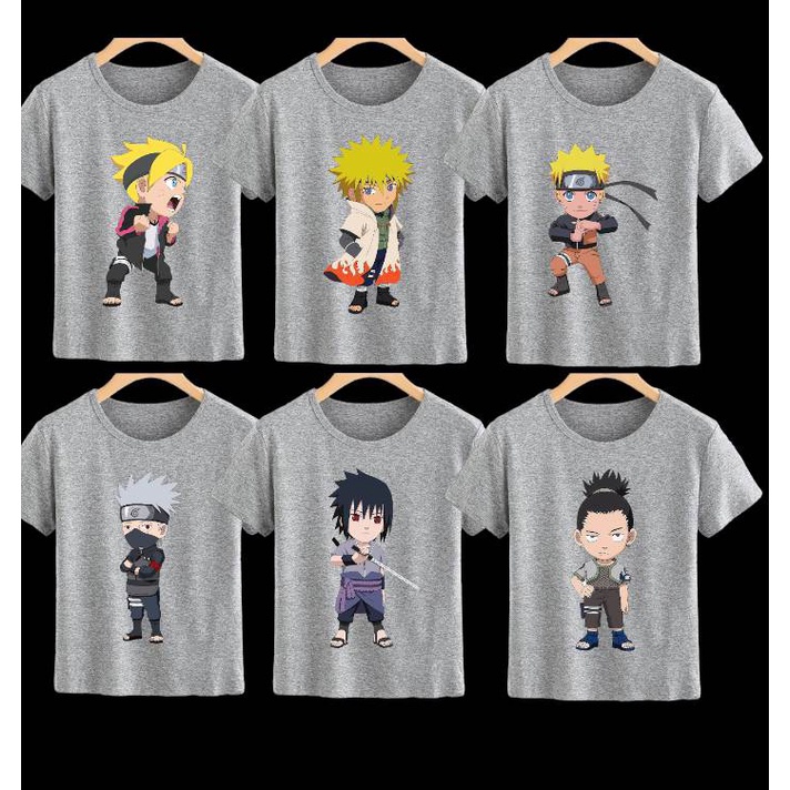 NARUTO Gray Shirts for Kids and Adults | Shopee Philippines