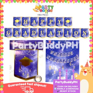 Happy Graduation Congratulations Banner Bunting Banderitas Backdrop ...