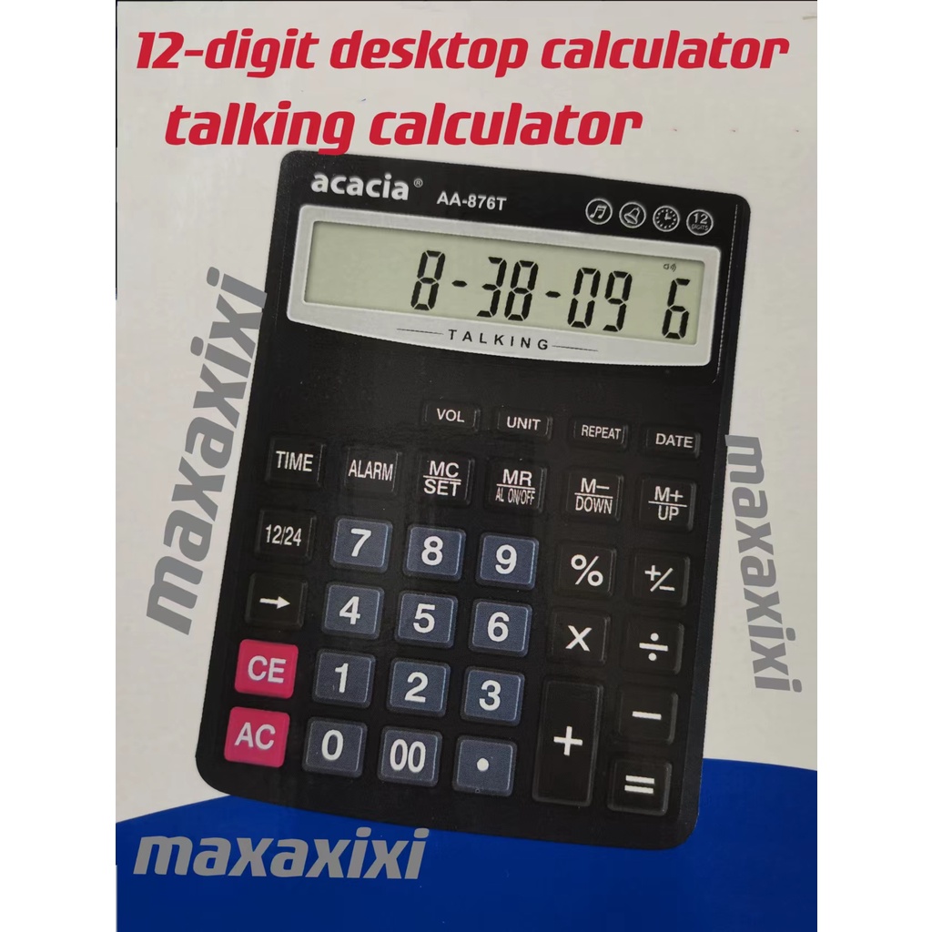 New 12-digit Calculator Talking Electronic Calculator Large Screen ...
