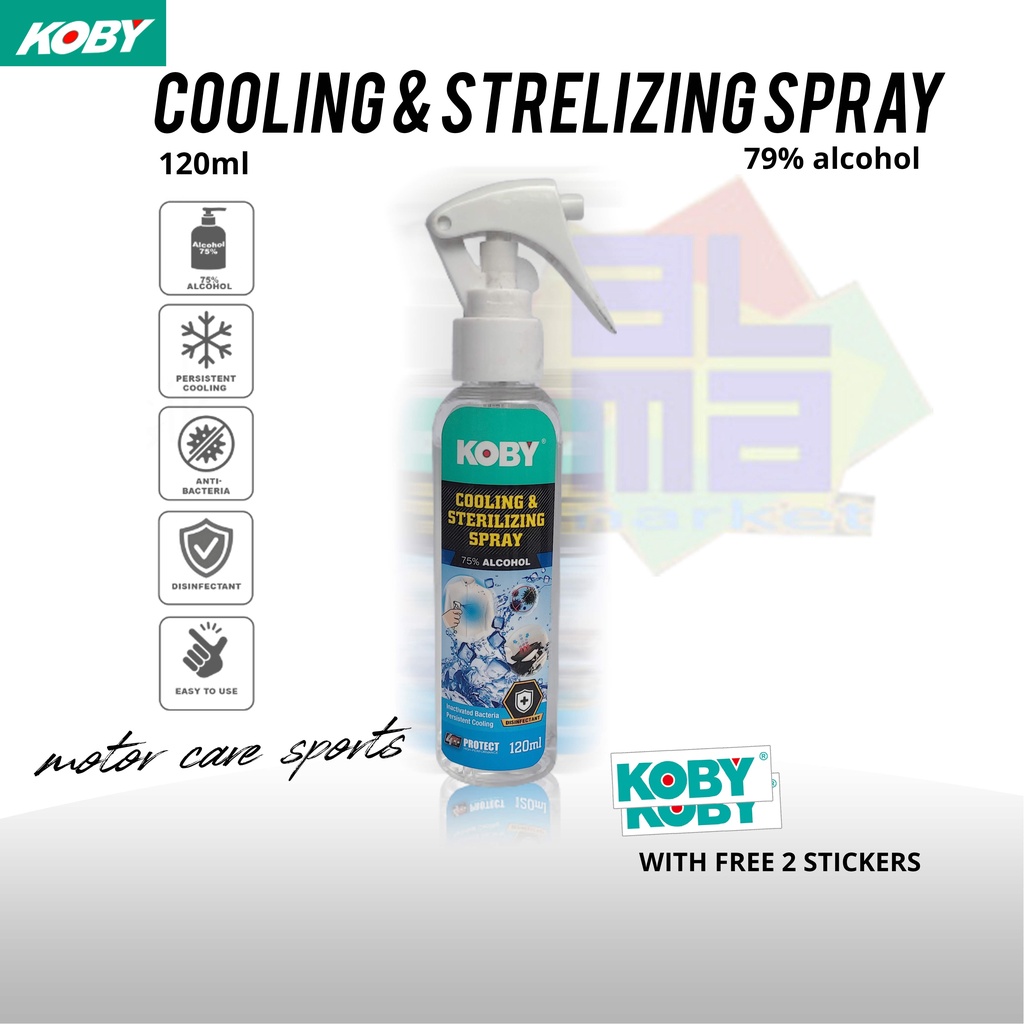 KOBY HELMET DEODORANT & COOLING SPRAY 120ML | Shopee Philippines
