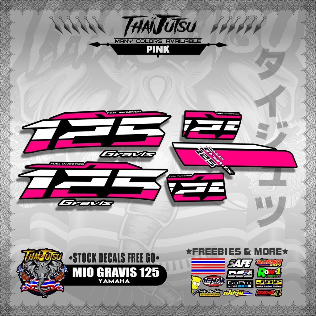 YAMAHA MIO GRAVIS 125 ( STOCK DECALS FREE GO )【ThaijutsuStickers ...