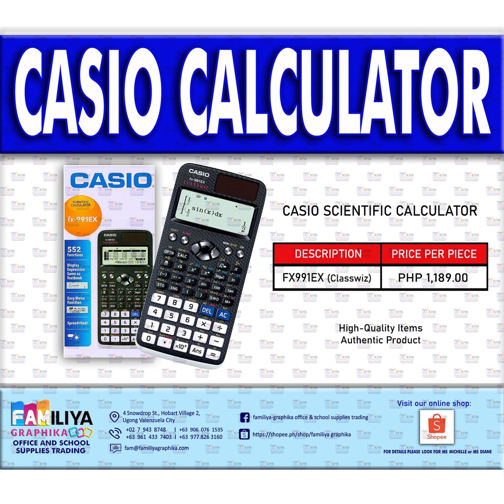 Casio-Scientific-Calculator | Shopee Philippines