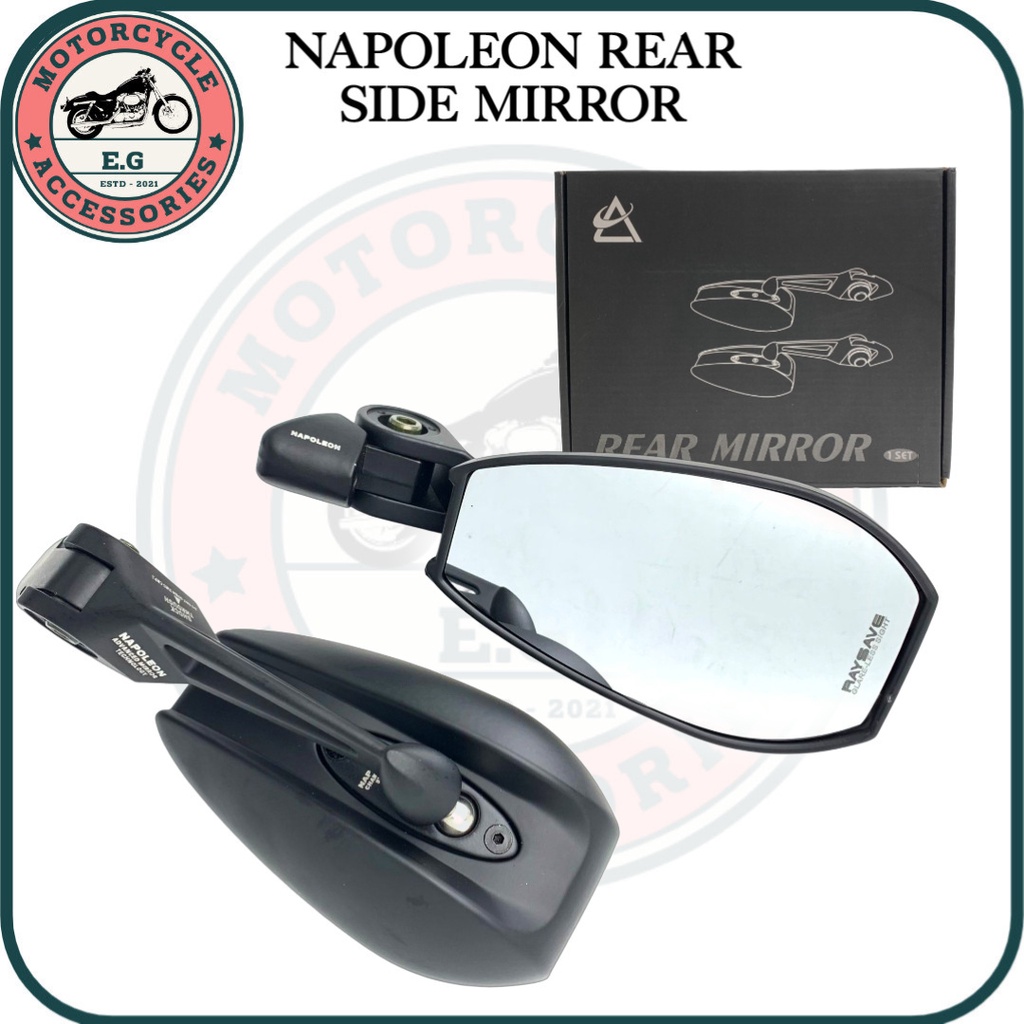 E.G Motorcycle Rear Side mirror Napoleon Universal | Shopee Philippines