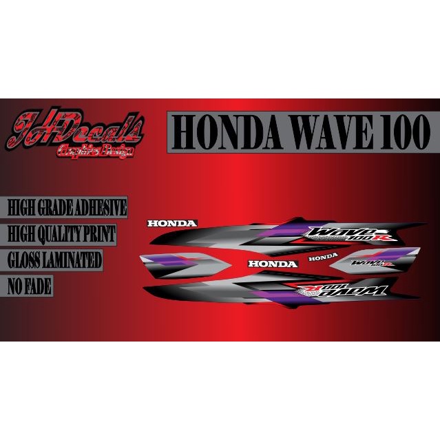 HONDA WAVE 100 DECALS SET | Shopee Philippines
