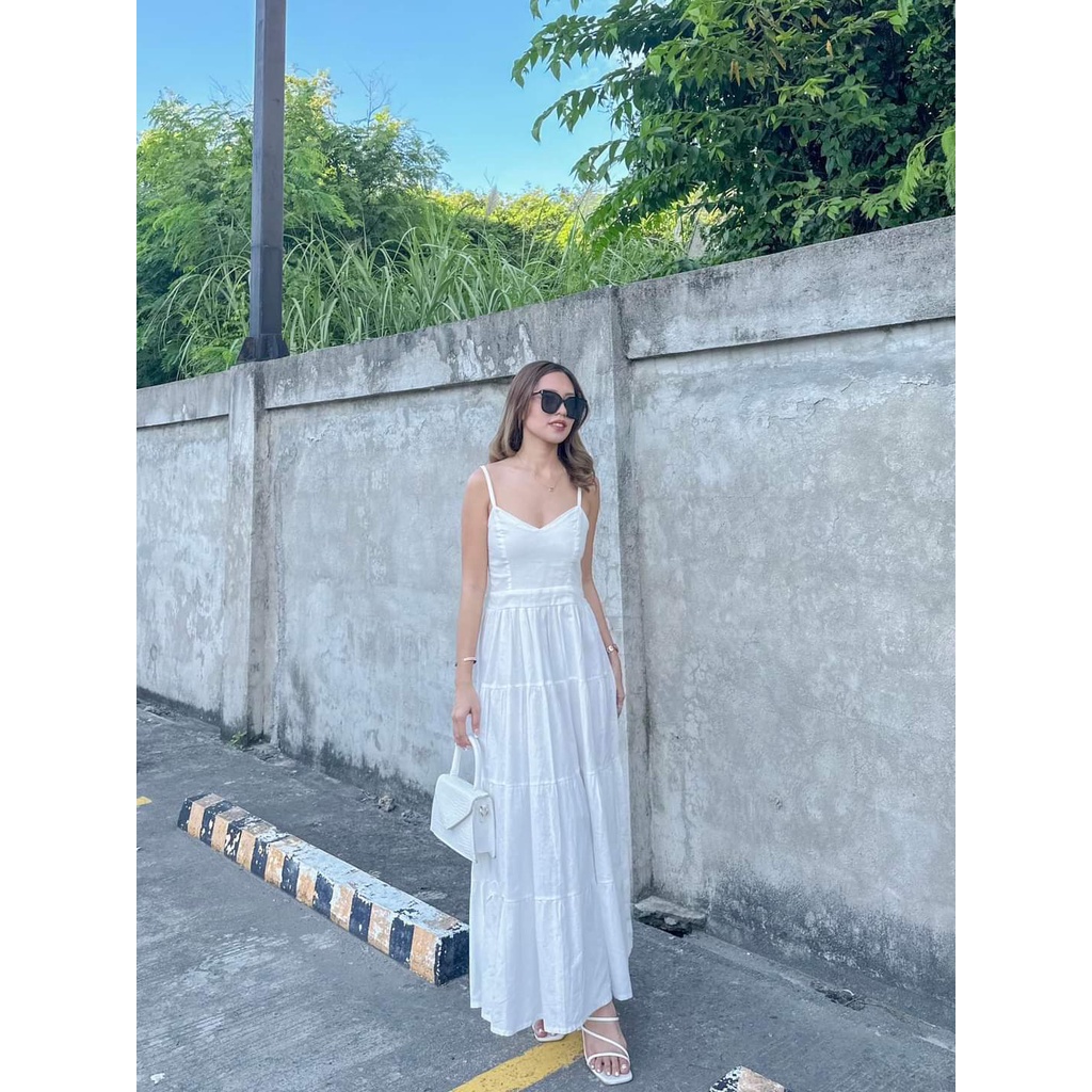 Fashionable Alena Sexy Smocked Back Maxi Long Dress Sleeveless Casual ...