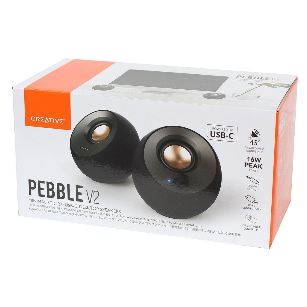 Creative Pebble V2 Minimalistic 2.0 USB-C Satellite Speakers for PC, Mac, Switch | Shopee ...