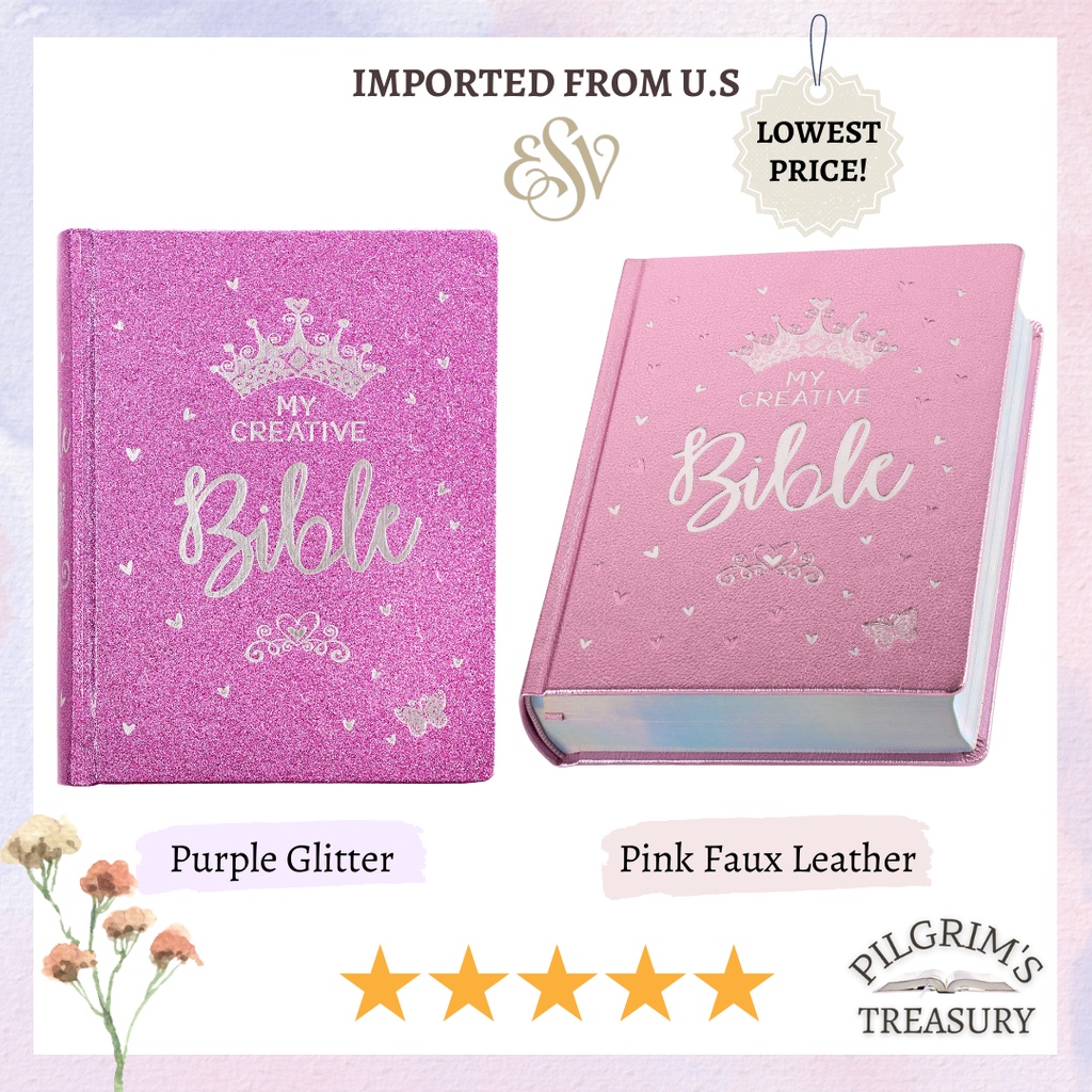 ESV Bible My Creative Bible For Girls Pink Purple Illustrated Coloring ...