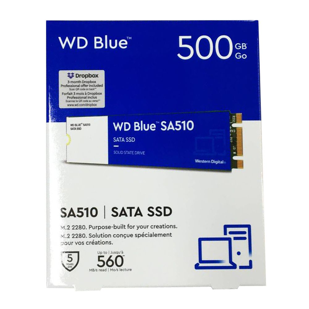 Western Digital 500GB WD Blue SA510 m.2 2280 SATA III Internal SSD, WDS500G3B0B | Shopee Philippines