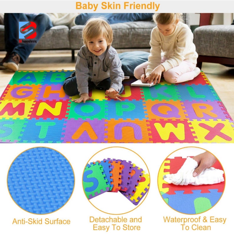 26pcs baby kids playmat Alphabet Puzzle ABC PlayMat 26 tiles | Shopee ...