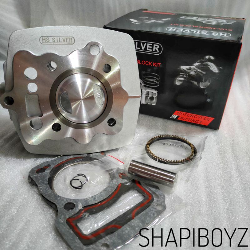hs silver cylinder bore kit cg125 std (semi dome piston) | Shopee ...
