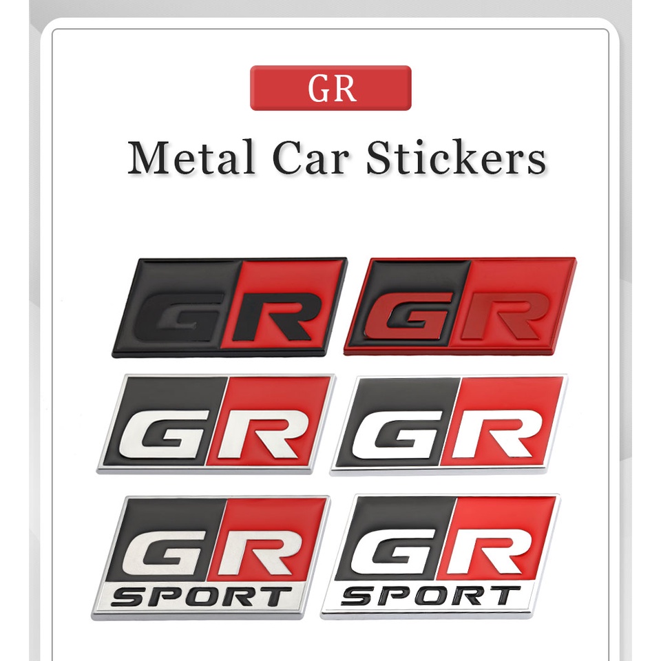 Car Straw GR Sport Decal Front Hood Grille Emblem Badge for Toyota HV ...