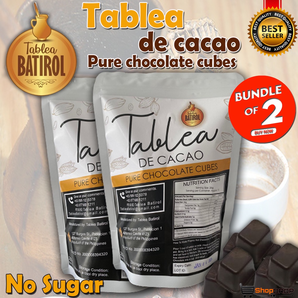 (NO SUGAR)Pure Tablea,No Sugar,Alfonso Batirol,Tablea Batirol,Hot ...
