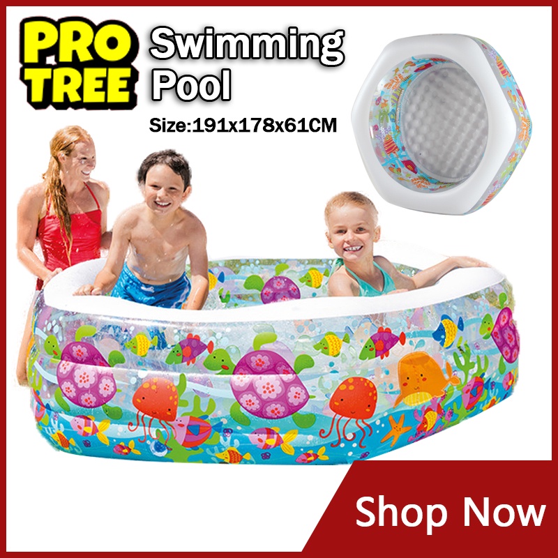 Intex 56493 Inflatable outdoor Ocean Reef portable swimming pool Kids ...