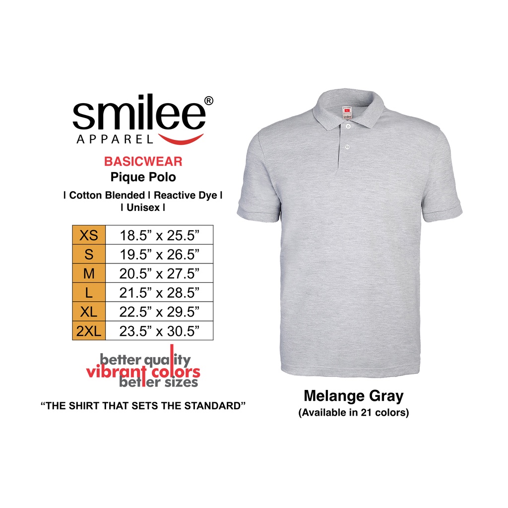 Smilee Apparel Basic Pique Polo Shirt 1 | Shopee Philippines