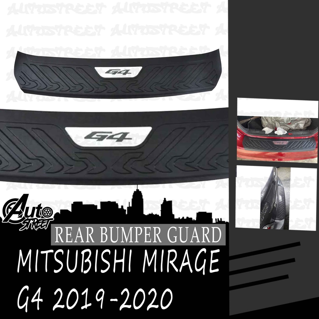 Mitsubishi Mirage G4 2019-2020 Rear Bumper Guard (Black)with G4 Logo ...