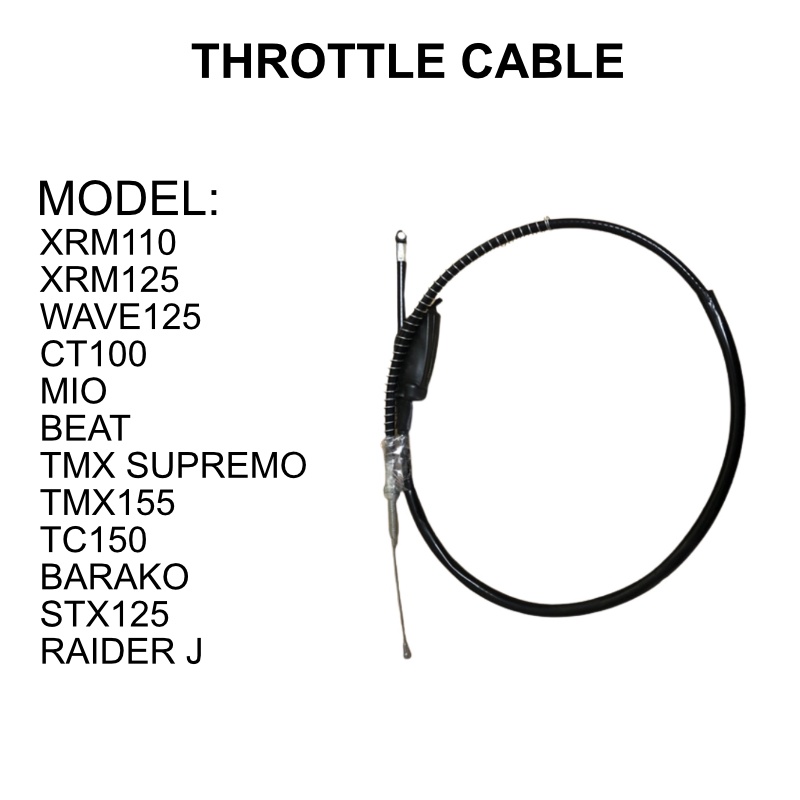 MOTORCYCLE THROTTLE CABLE FOR XRM110 XRM125 TMX155 BARAKO WAVE125 CT100 ...