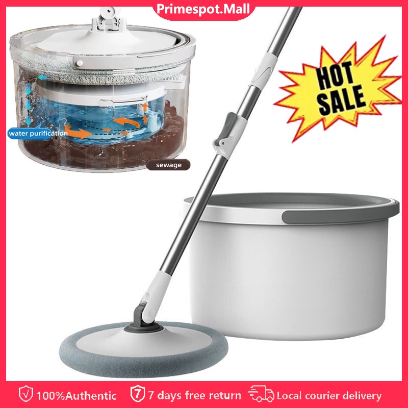 Clean Water & Sewage Separation Mop With Bucket Microfiber Lazy No Hand ...