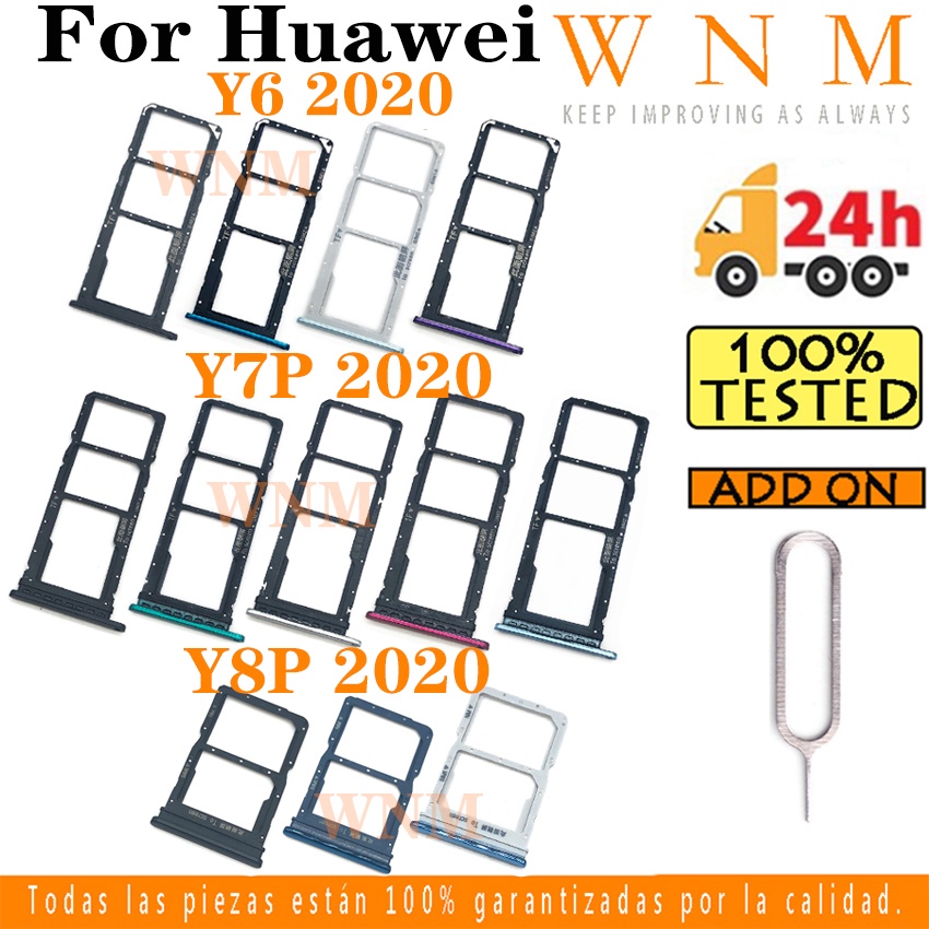 For Huawei Y6 Y7P Y8P 2020 Sim Card Tray Sim Card Slot Holder Card ...