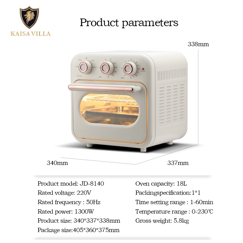 Kaisa Villa air fryer 16L large capacity oil free air fryer oven kitchen non stick Air fryer ...