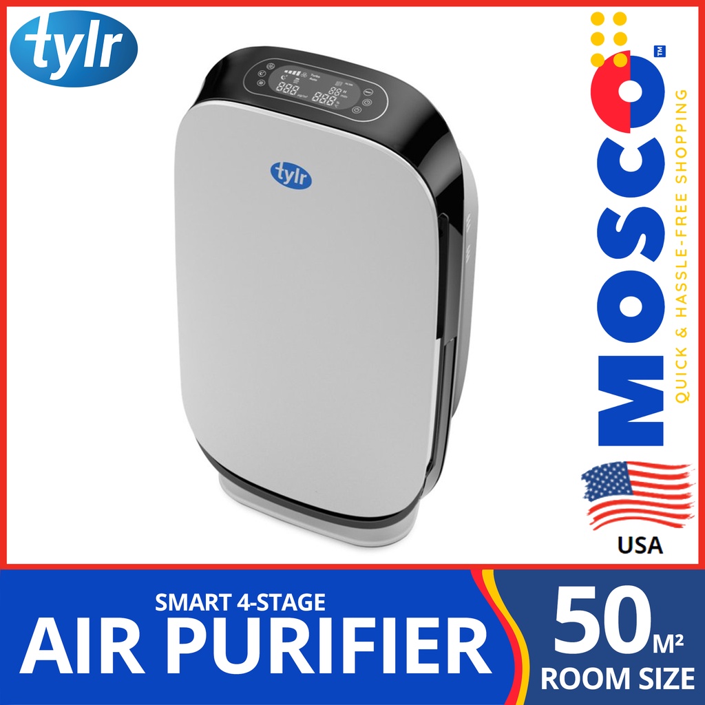Tylr Smart Air Purifier 50m Korea true HEPA H13 filter with dense filtration technology Made in Shopee Philippines