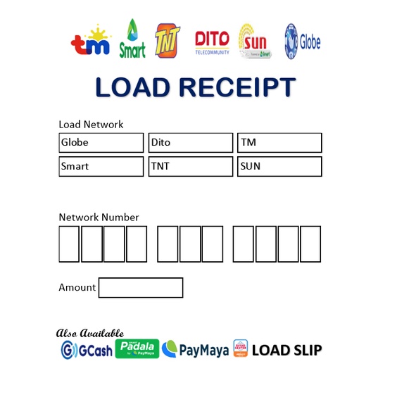 A6 Size Load Receipt | Shopee Philippines
