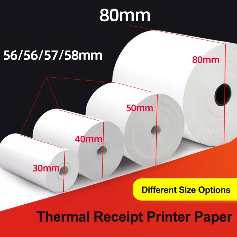 4Pcs 80x80mm Receipt Paper POS Cash Register Roll Printer for ...