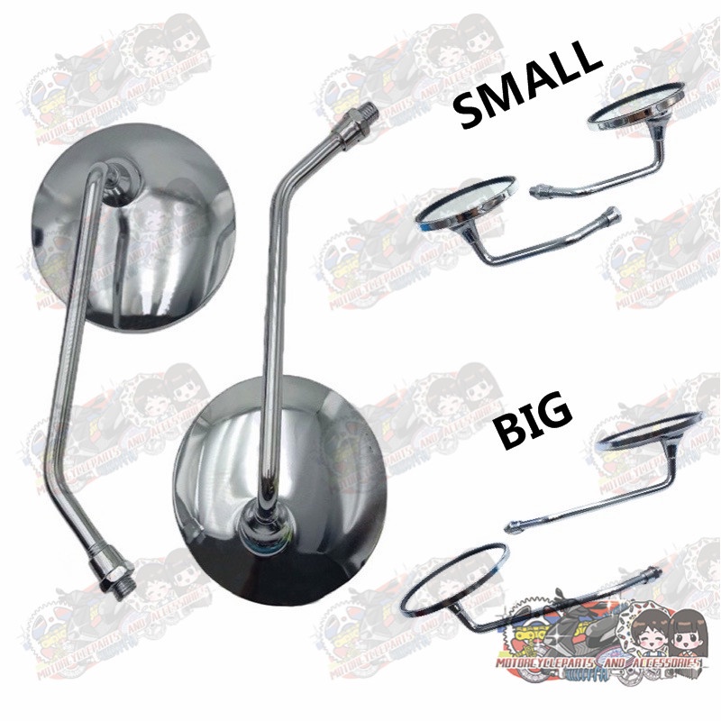 Lj Motorcycle Round Side Mirror Short Stem Long Stem Circle Mirrors